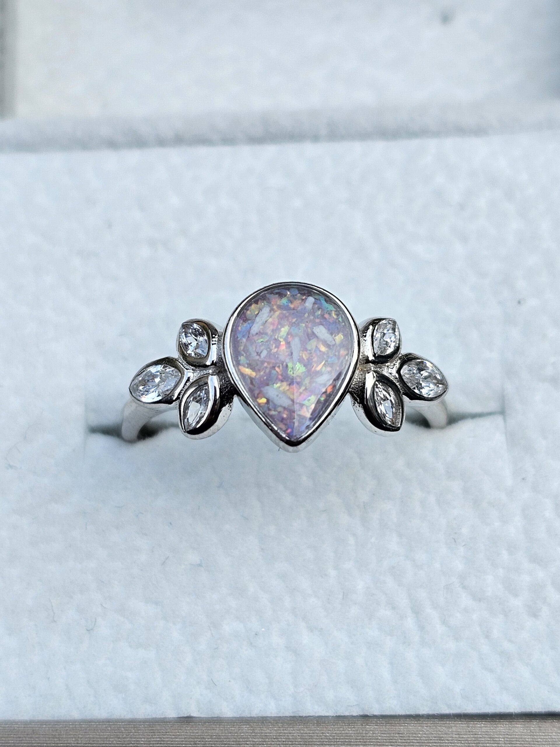 pear shape crystal ring - Heavenly Gems
